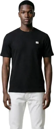 Calvin Klein Jeans Homme, Tops, Noir, Taille: XL T-shirt &agrave; col rond et manches courtes
