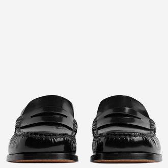 Bottega Veneta Womens Truman Calfskin Loafers Black