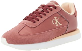 Calvin Klein Damen Retro Runner Laceup Wingt Mix Yw0Yw02061 Low Top, PINK (Dusty Rose/Florida Ether/Marshm), 36 EU