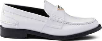 Prada Loafer aus gebürstetem Leder - Weiß