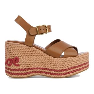 Chlo&eacute; Femme, Chaussures, Brun, Taille: 36 EU Sand Wedge Sandal