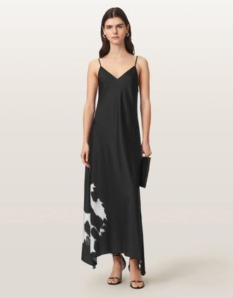 AllSaints Leona - Kleid in Templar-Schwarz