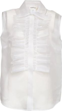 P.A.R.O.S.H. P.a.r.o.s.h., Femme, Tops, Blanc, Taille: 40 FR Shake Sleeveless Shirt