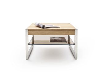 M&ouml;belando Couchtisch Migel aus Massivholz in Eiche. Abmessungen (BxHxT) 65x38x65 cm