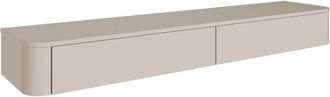 Selsey Selsey - Meuble TV mural suspendu gris cachemire 175 cm - Structure MDF et panneau lamin&eacute; 16 mm - Finition mate et bords arrondis