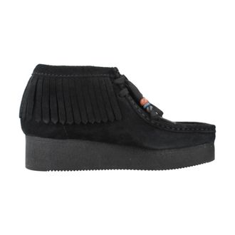 Clarks Fringe Schn&uuml;rstiefel - - Shoes - Damen - Schwarzk - 37 EU