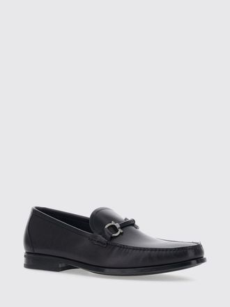 Ferragamo Mocassins penny en cuir de veau lisse avec d&eacute;tail Gancini