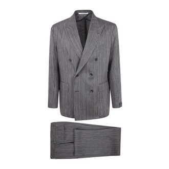 Tagliatore Costume Double Boutonnage Ray&eacute; - Homme - Costumes - Brun - Taille: L