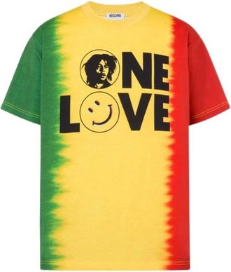 Moschino unisex, Tops, Multicolore, Taille: S T-shirt en jersey de coton &Eacute;dition Limit&eacute;e