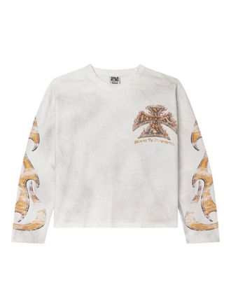 Vale Reborn T-Shirt mit grafischem Print - Wei&szlig;