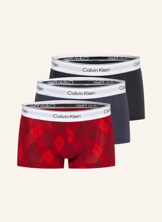 Calvin Klein 3er-Pack Boxershorts Low Rise rot