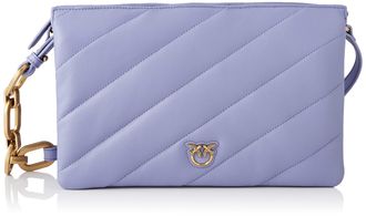 Pinko Damen Twins Classic Maxi Quilt 1 cl Tasche, Y79q_Lavendel-Antique Gold