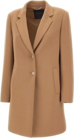 Elena Miro Femme, Manteaux, Brun, Taille: 50 FR Manteau en tissu scuba