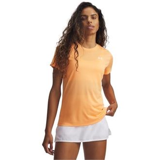 Under Armour T-shirt Tech &agrave; manches courtes pour femme, (870) Bloc orange/blanc, Taille XS