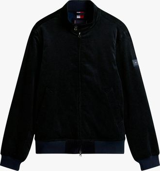 Tommy Hilfiger Blouson aspect velours c&ocirc;tel&eacute; en coton m&eacute;lang&eacute;