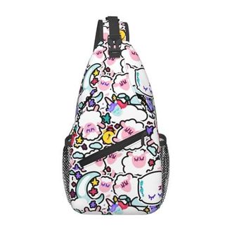 Generic Moutons Endormis Mignons Sac &Agrave; Bandouli&egrave;re Pratique Sling Bag Antivol Sac &Agrave; Dos Bandouli&egrave;re Pour Quotidien Excursion Homme