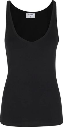 Filippa K Femme, Tops, Noir, Taille: 38 FR V Neck Tank