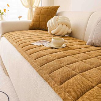 Generic Schwerer Chenille-Sofakissenbezug - Ganzjahres-Einzel-Sitzauflage, rutschfeste einfarbige Schonbezug für Hunde, waschbar, für Haustiere, Kinder, Hunde