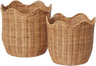 Broste Copenhagen Paniers de rangement en rotin Lola - Set de 2 Broste Copenhagen