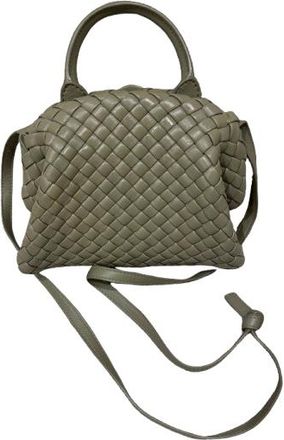 Bottega Veneta Mini Khaki Lambskin Satchel