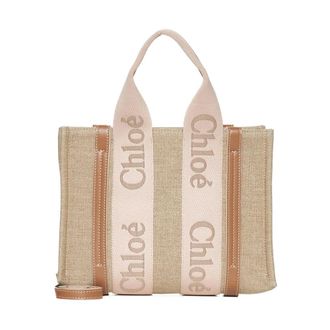 Chlo&eacute; Femme, Sacs, Beige, Taille: ONE Size Small Woody Tote Bag