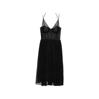 Elisabetta Franchi Femme, Robes, Noir, Taille: 42 FR Robe en dentelle florale