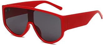 Generic Lunettes de soleil tendance à grand cadre pour hommes et pour femmes, lunettes de soleil de rue pour vacances en plein air (couleur : A, taille : moye