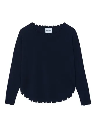 Kujten pull Mela &agrave; bords festonn&eacute;s - Bleu