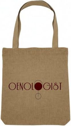 Fabulous Sac Shopping Tote Bag Aspect Lin - Oenologist Wine Profession - Sac de Courses Toile Epaisse 360g Beige Naturel Cabas Port&eacute; Epaule Solide Imprim&eacute; en F