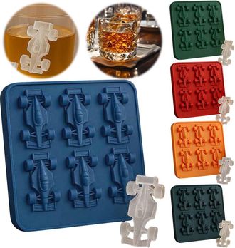 Generic Generische 3D-Formel-Rennwagen-Silikonformen mit 6-fachem Auto-Eisw&uuml;rfel f&uuml;r S&uuml;&szlig;igkeiten (blau)