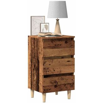 vidaXL Table de chevet vieux bois 40x35x69 cm bois ding&eacute;nierie Vidaxl