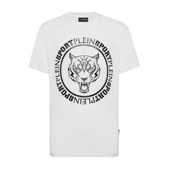 Plein Sport Carbon Tiger T-Shirt - - Sport - Herren - Wei&szlig; - M