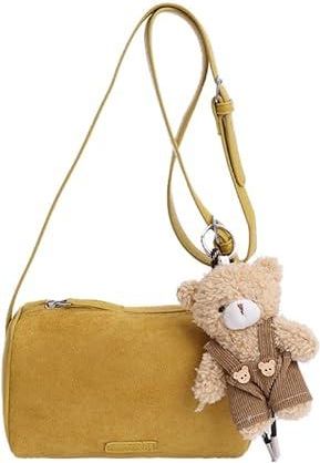 Generic Sac à bandoulière pour femme avec sangle réglable - Petit sac à bandoulière carré tendance pour les voyages, le shopping, les rendez-vous, jaune, 7.48