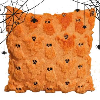 Generic Halloween-Kissenbezug, gruselige Herbstflosse, spukende Nachtdekoration, 45,7 x 45,7 cm, mit verstecktem Rei&szlig;verschluss, Weihnachts-Kissenakzent, Sais