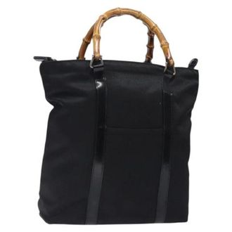 Gucci Pre-owned Nylon sacs-gucci - Femme - Pre-owned - Noir - Taille: ONE Size