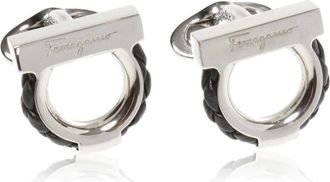 Ferragamo Homme, Accessoires, Gris, Taille: ONE Size Gancini Cufflinks