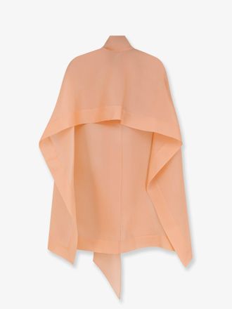 Alberta Ferretti Womens Cape Pink Silk Jacket