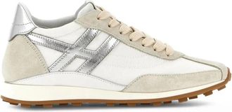 Hogan Femme, Chaussures, Blanc, Taille: 37 1/2 EU H699 Leather Blend Baskets