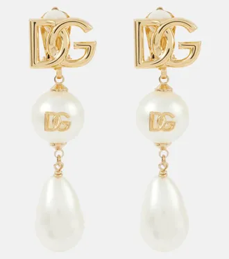 Dolce & Gabbana Boucles doreilles DG à perles fantaisie