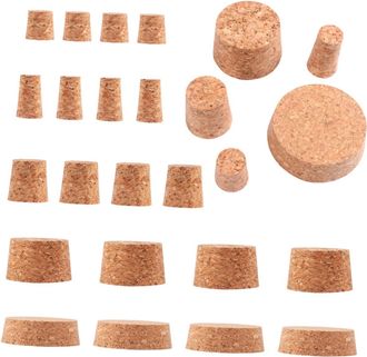 Pretyzoom Weinkorken Stopfen Kork Flaschenverschluss Lebensmittelecht Konisch F&uuml;r Wein Bier Flaschen Verschluss Zubeh&ouml;r 25 St&uuml;ck
