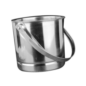 BESTONZON Eisk&uuml;bel Edelstahl Eisbeh&auml;lter Tragbarer Flaschenk&uuml;hler mit Henkel und Filtereinsatz 1 St&uuml;ck 14cm f&uuml;r Eisw&uuml;rfel Wein Bier Cocktails f&uuml;r Zuhause Bar Re