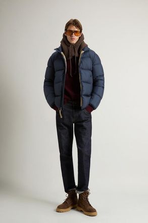 Woolrich Herren Daunenjacke Cloud aus Mikrofaser Blau Größe XXL