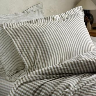 furn. Yard Hebden M&eacute;lange Stripe Kissenbezug-Paar - Maulwurf