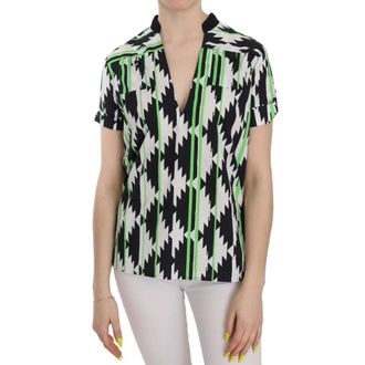 Costume National Femme, Blouses et Chemises, Multicolore, Taille: 38 FR Glam Top D&eacute;collet&eacute; Profond Multicolore