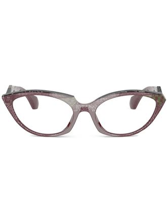 Alain Mikli lunettes de vue à monture papillon - Marron