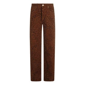 Twinset Animal Print Baumwoll-Bull-Hosen - - Jeans - Damen - Braun - W25