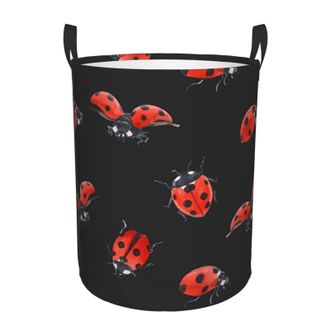 Generic Aquarell Marienk&auml;fer Aufbewahrungskorb Rund Korb W&auml;sche Stehender W&auml;schebeh&auml;lter F&uuml;r Lagerung Kuscheltier Decken