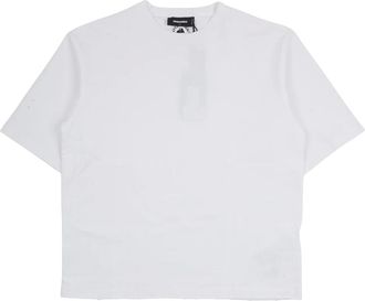 Dsquared2 Homme, Tops, Blanc, Taille: XL Loose Fit T-Shirt