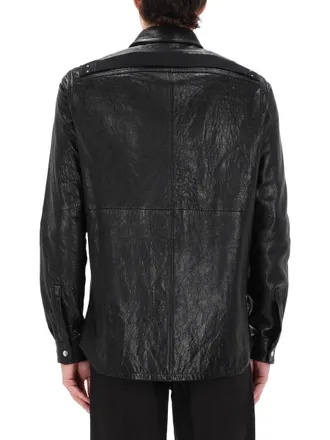 Rick Owens Leather Jacket - Black