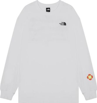 The North Face T-shirt &agrave; manches longues col rond - Homme - Tops - Blanc - Taille: XL